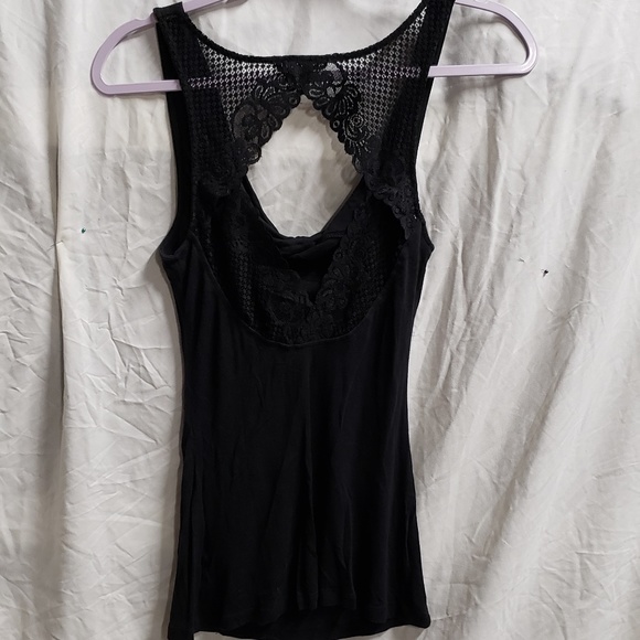 Tops | Sexy Lacey Back Drape Front Neckline Small | Poshmark